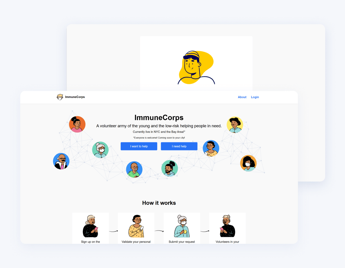 Immunecorps (Covid Volunteering Platform) Case Study | Zeroqode Case Study | Zeroqode