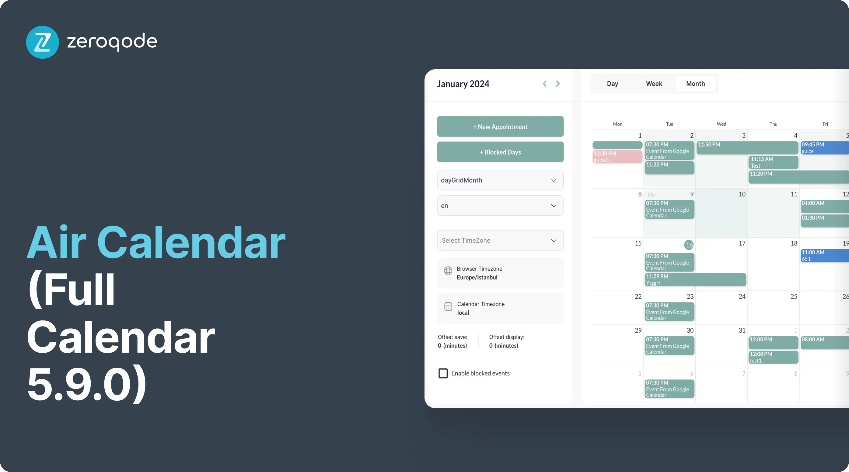 Air Calendar (Full Calendar 6.1.15) Plugin | Bubble