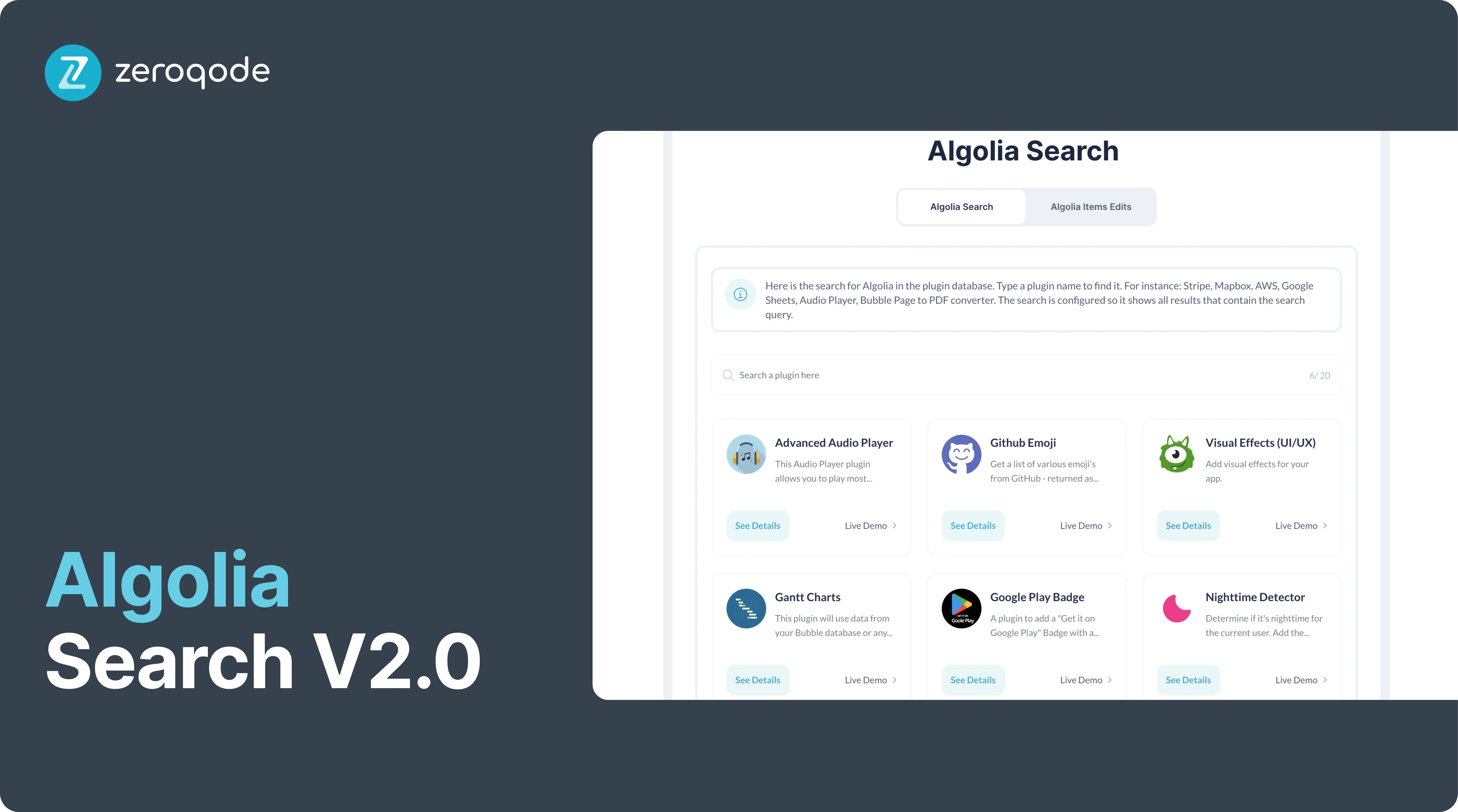 Algolia Search V2.0 Plugin | Bubble