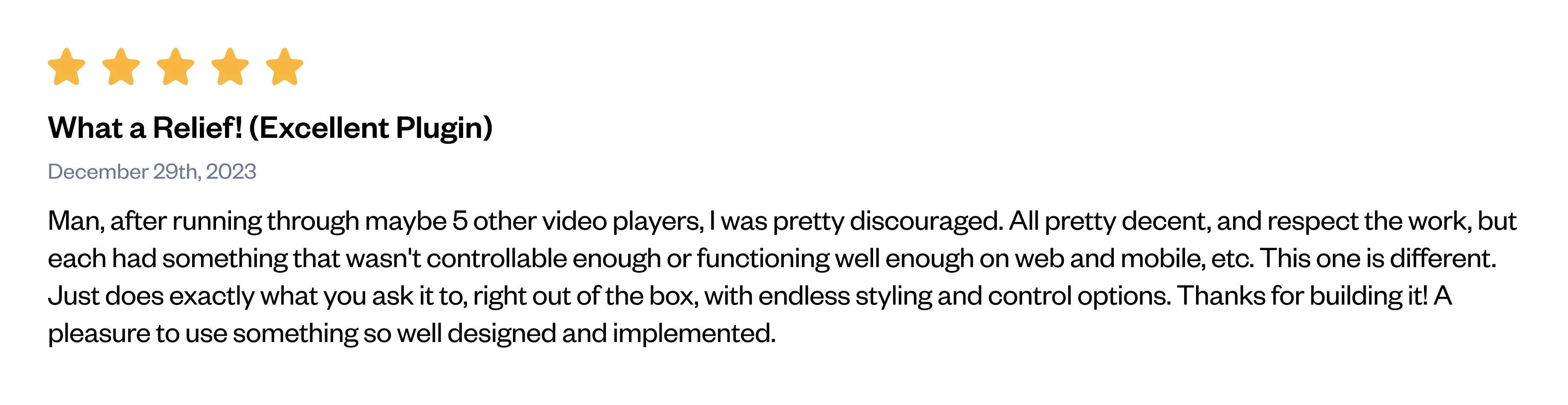 Responsive & Stylable Video Player Plugin | Bubble