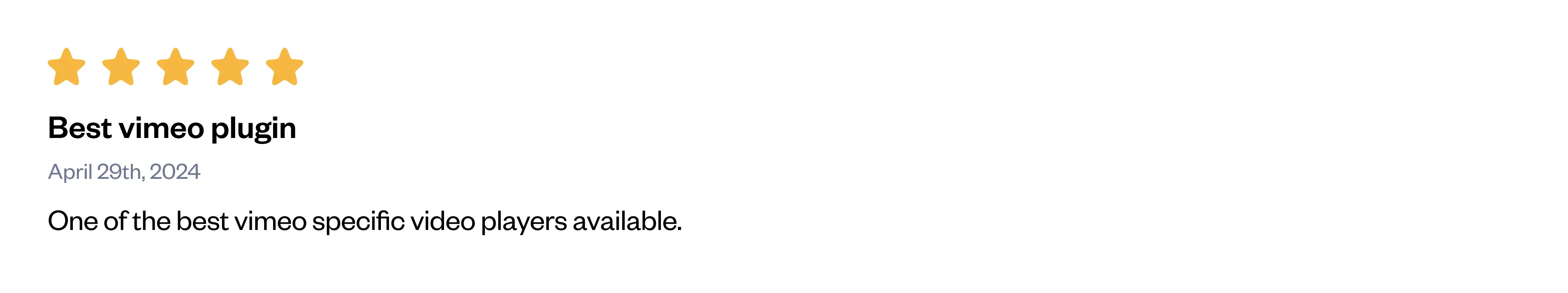 Vimeo Video Player Plugin | Bubble