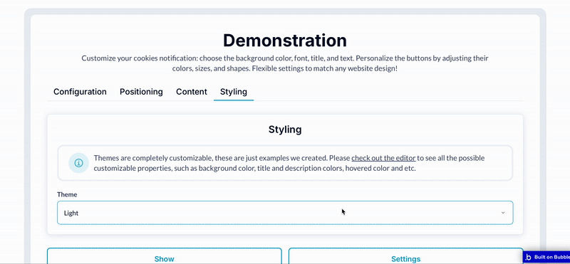 GDPR Cookie Consent Plugin | Bubble